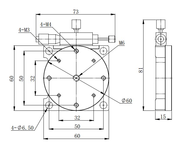 LSSH-60TV-A手动旋转台-江西连胜科技股份有限公司官网